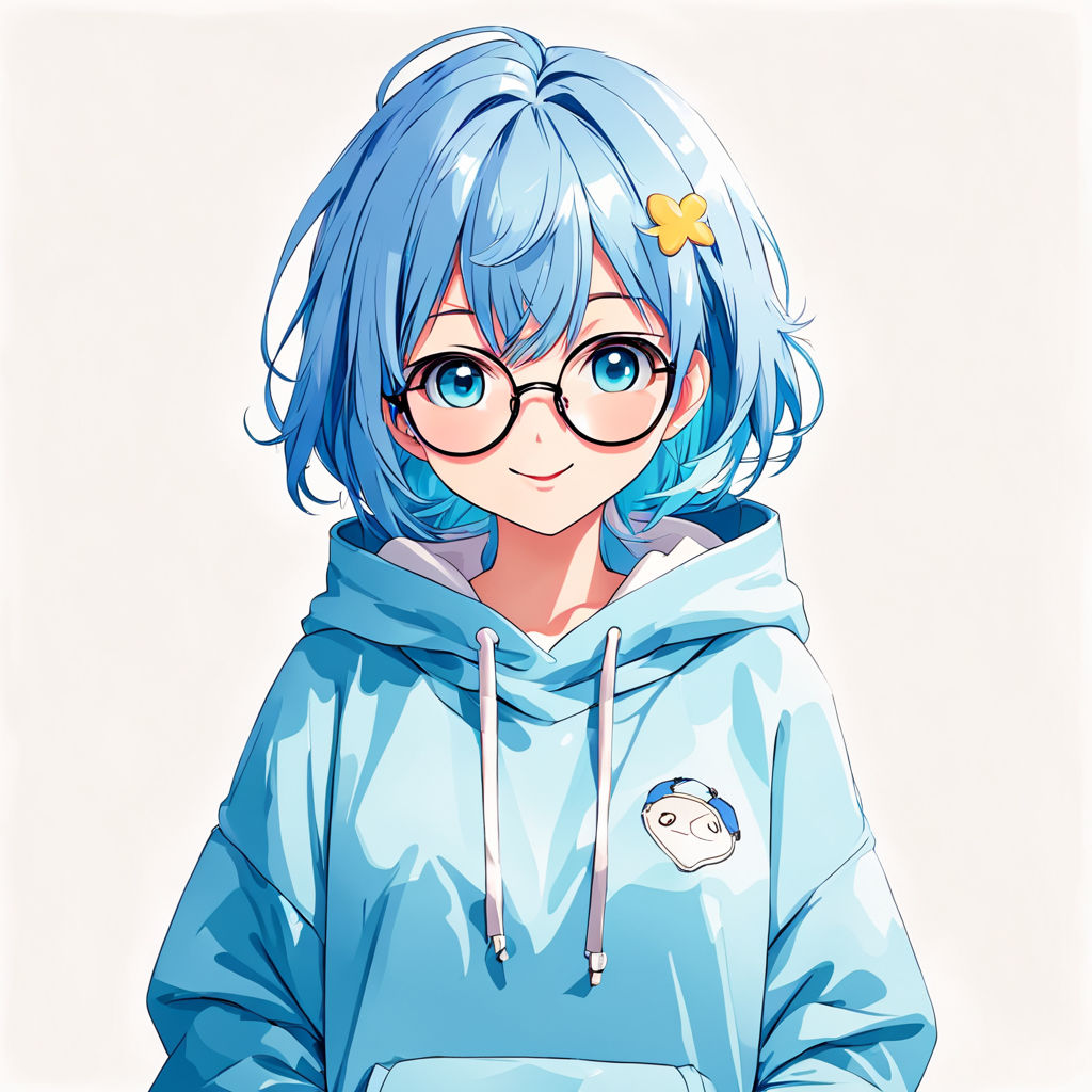 Super cute smiling anime girl full face frontal portrait by Anton ...