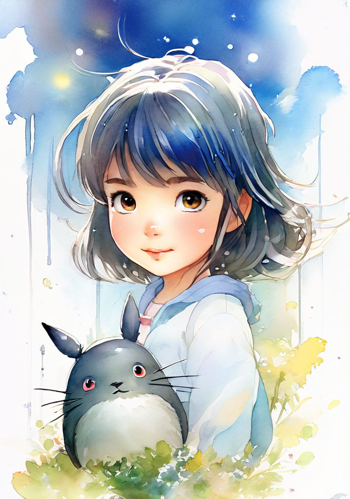 Transform to studio ghibli style girl with totoro about 5 ye... by 김여진 ...