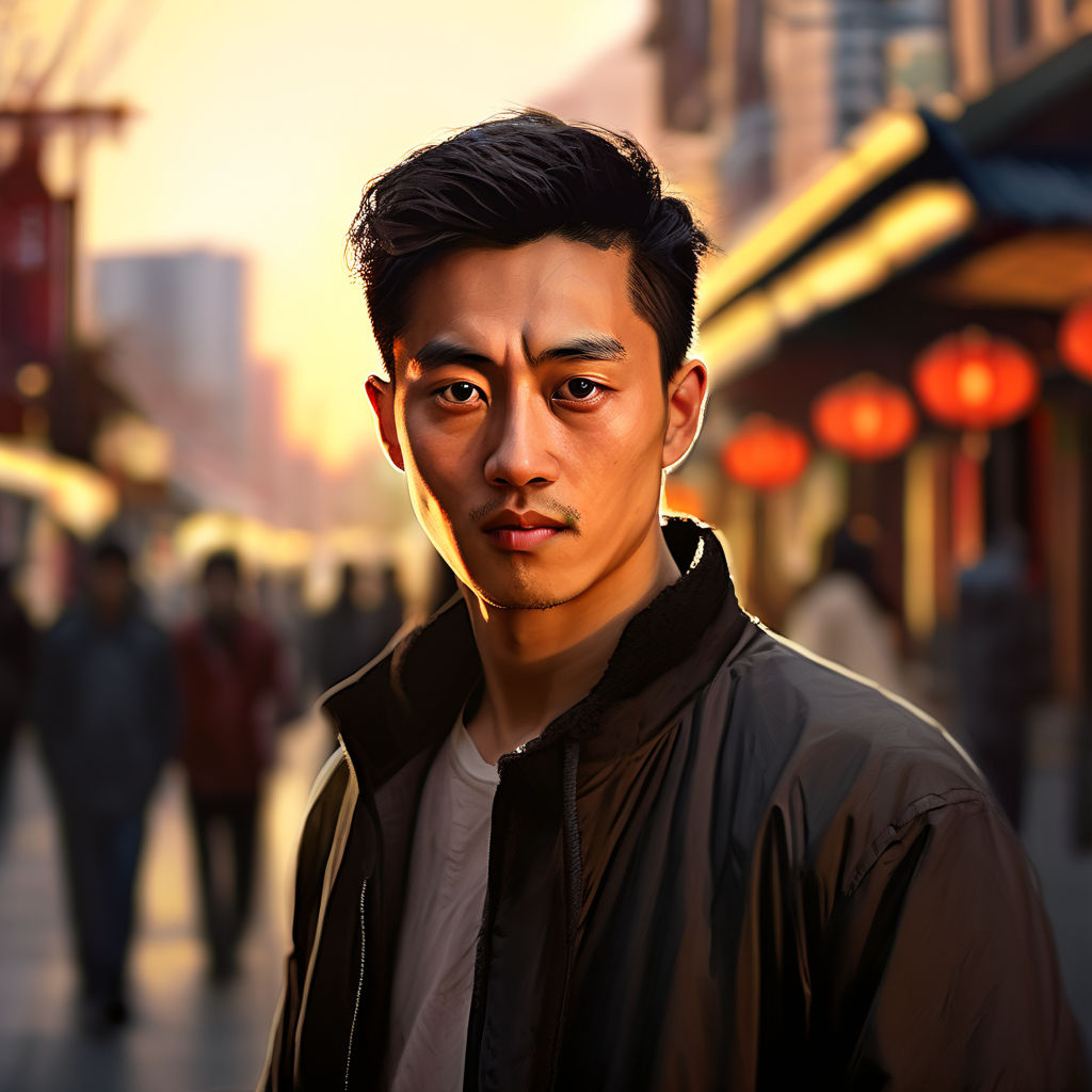 Portrait of a Chinese man engaging with the lens by ASAD ALI ASGHAR ...