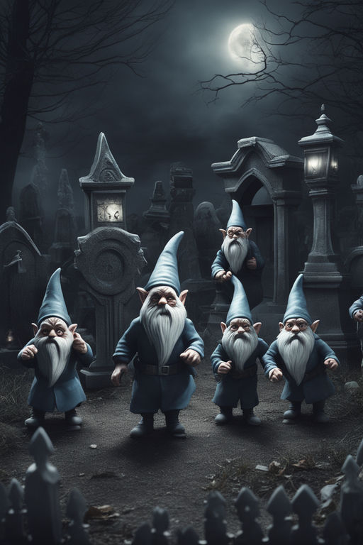 A group of evil gnomes is pursuing you inside a haunted ceme... by ...