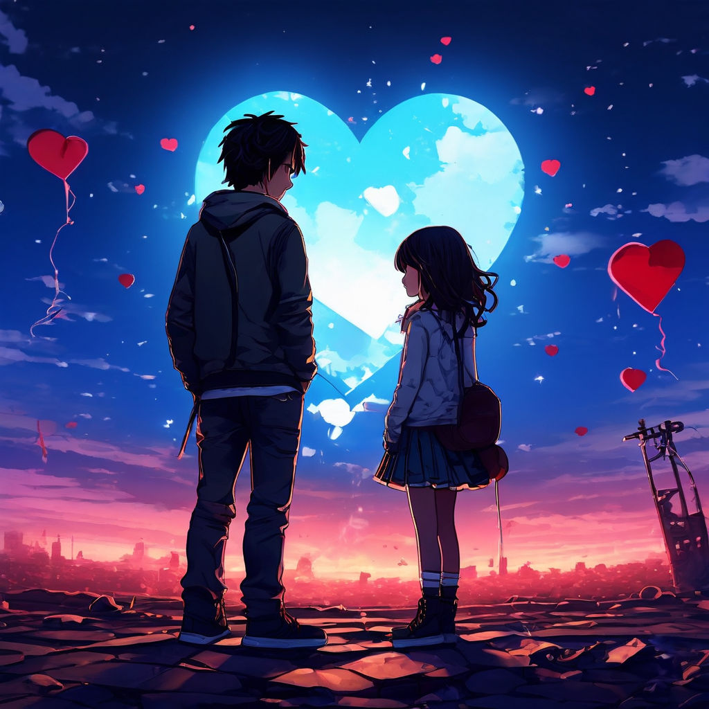 A heart broken scene with a boy and girl by Prakhar Doneria - Playground