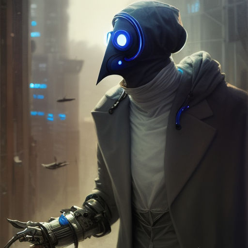 Cyberpunk plague doctor by Dario Džepina - Playground