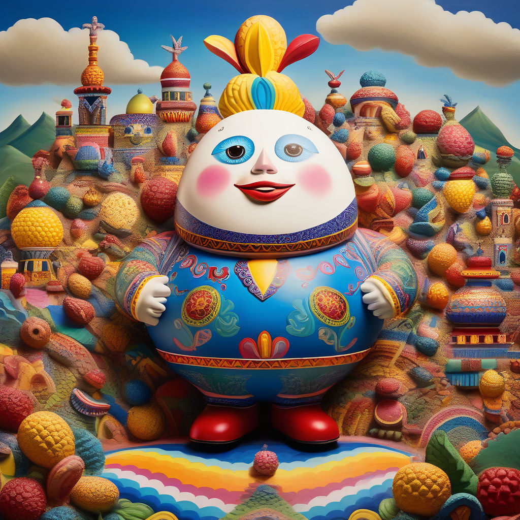 HUMPTY DUMPTY IN THE STYLE OF ALEBRIJE AND BOTERO by Frank Morlock ...