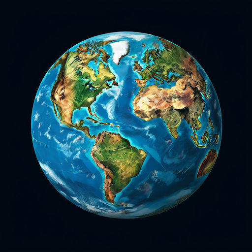 Realistic map of the earth by Pacificl L - Playground