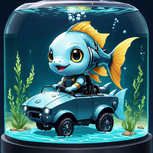 A humanoid fish driving a tank by WWE España - Playground