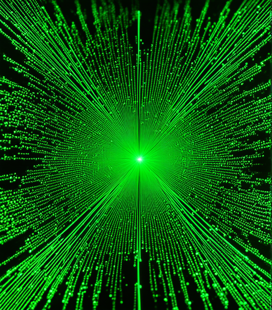 Looping code snippets in radiant neon green reminiscent of v... by Ash ... Looping code snippets in radiant neon green reminiscent of v... by Ash ...