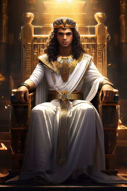 An ancient egyptian king sitting on the throne by Md Amjad Hossain ...