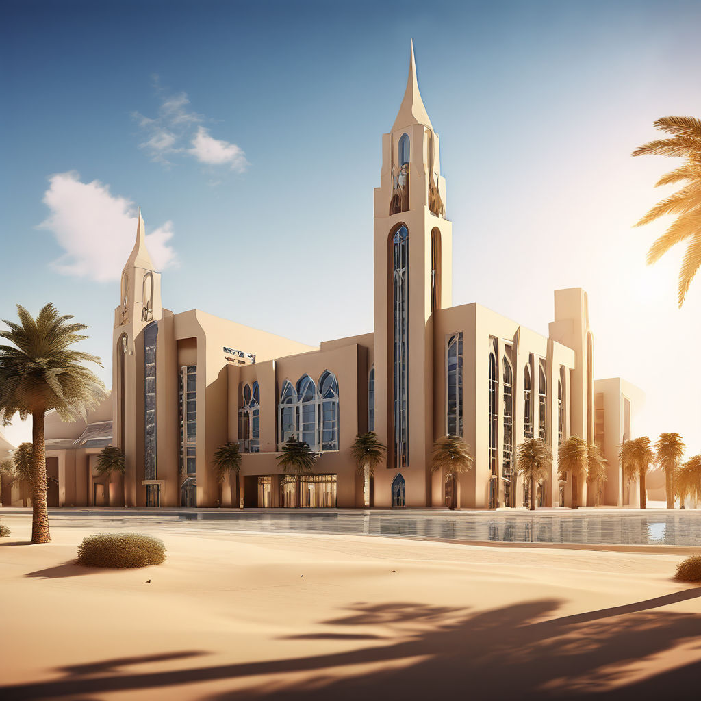 Draw the building of the university of dubai in real life by salma ...