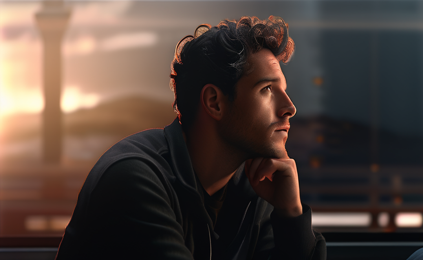 A men thinking by Conexão Divina - Playground