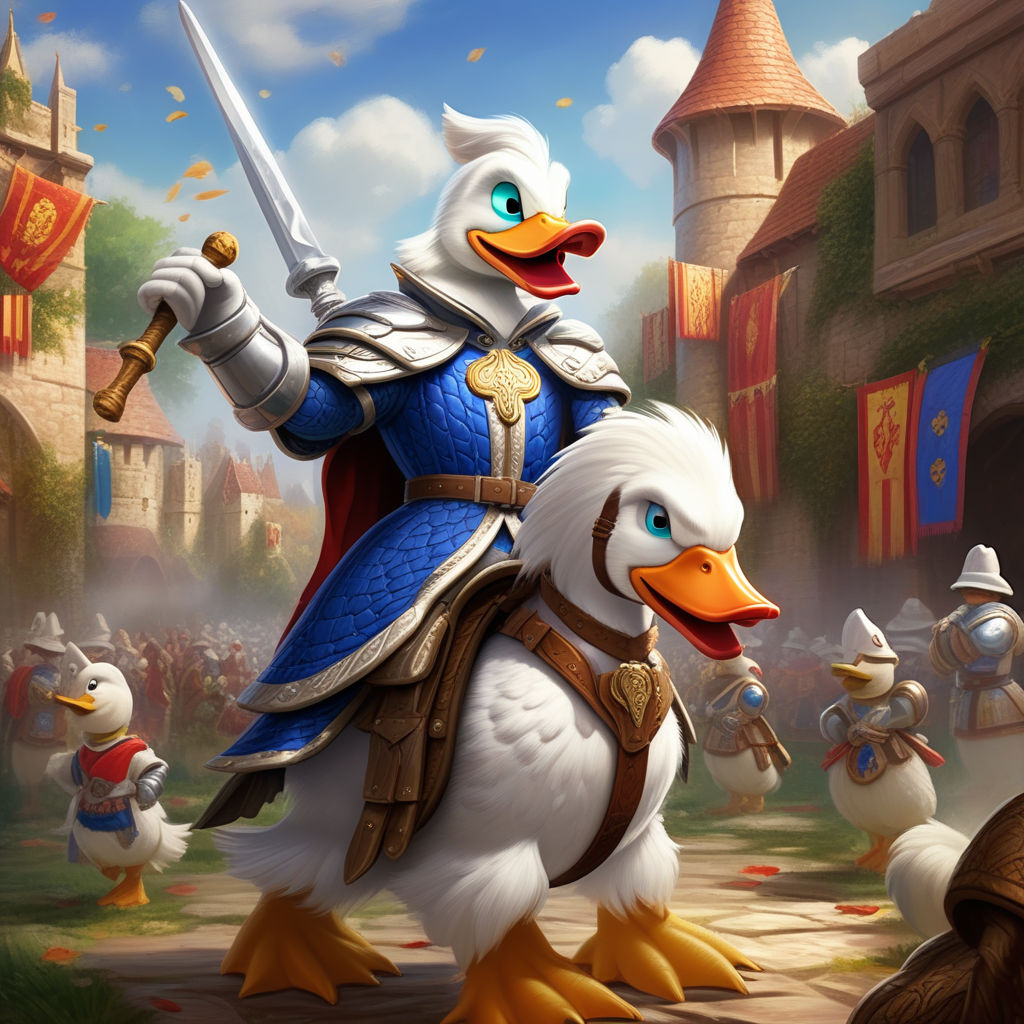 Donald Duck donning chainmail and a surcoat with a crest by Alessandro ...