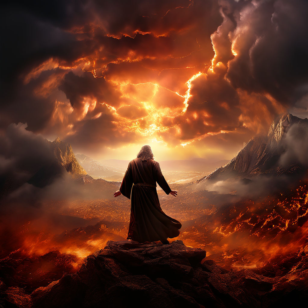 Digital painting of Elijah confronting the prophets of Baal ... by ...