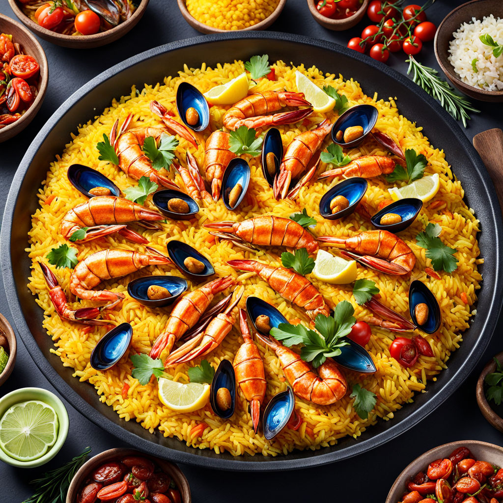 Create a hyper-realistic 4K digital artwork of Paella by zuravagansa 13 - Playground