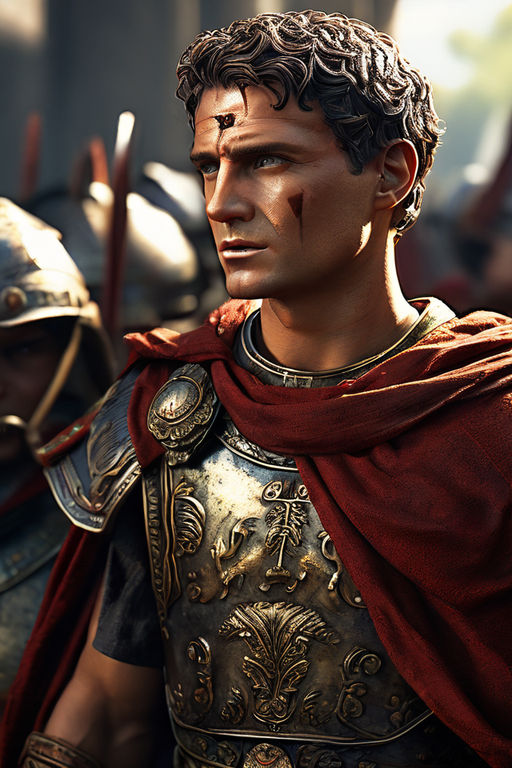 Young Julius Caesar happily trains his soldiers by Piksel Adam - Playground