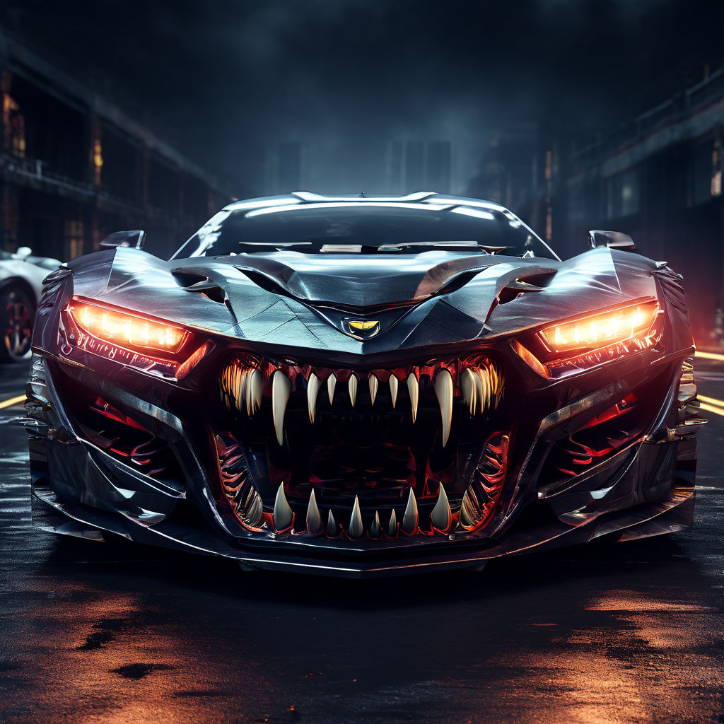 A luxury car with a dangerous mouth and sharp teeth by Youtuber ...