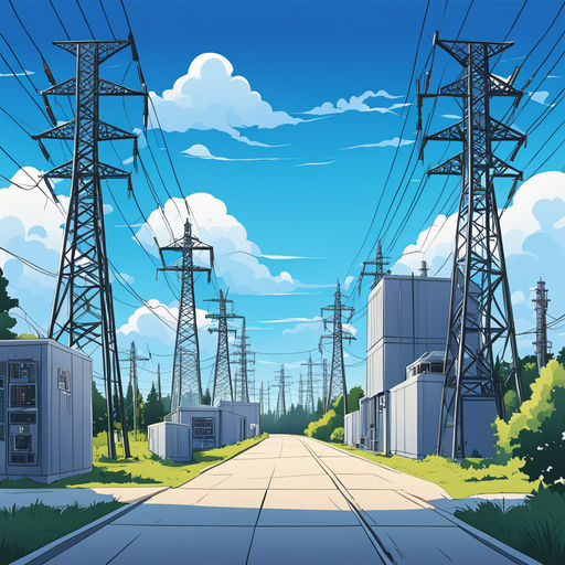 Cartoon image with electric substation by Radu Opreanu - Playground