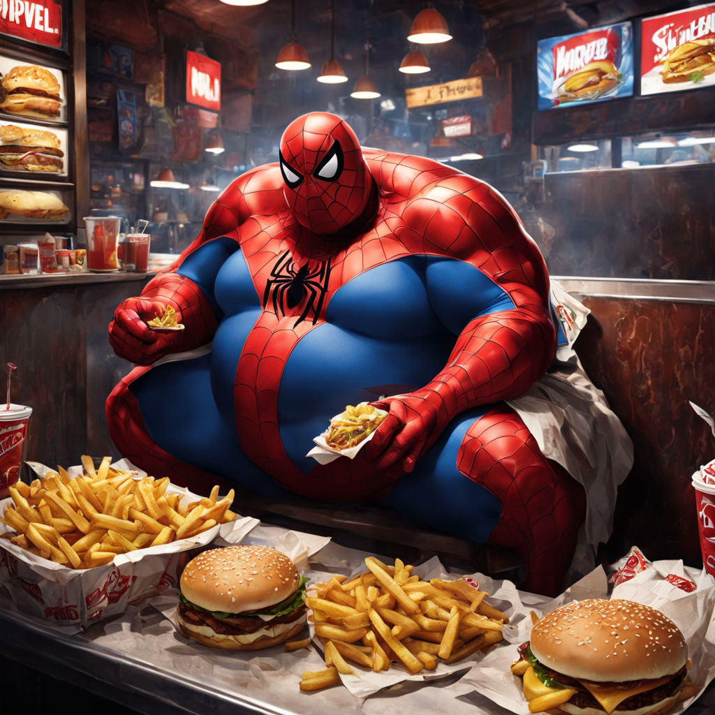 Extremely obese "Spiderman" Character from Marvel comics by steve ...