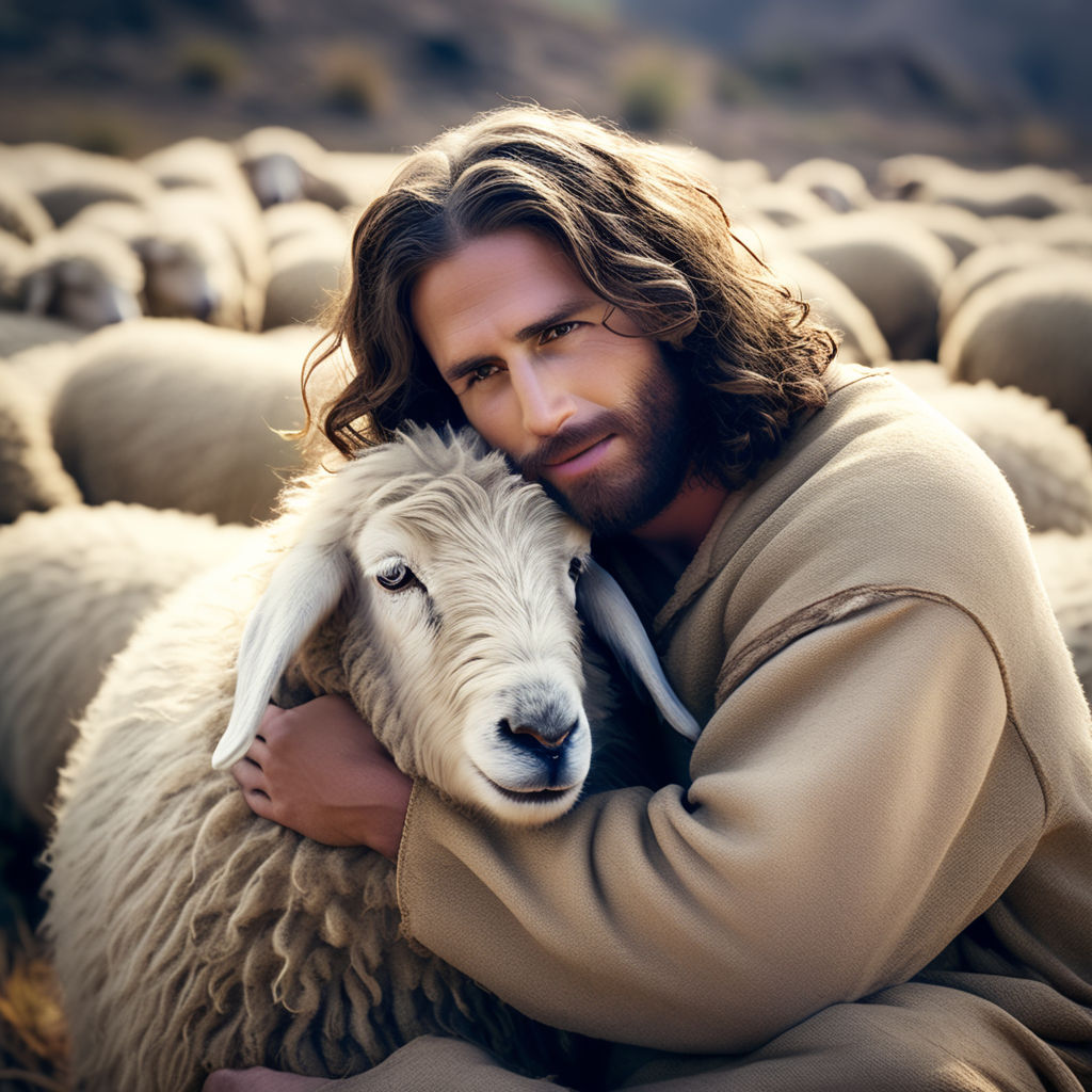 Jesus hugging sheep.cinematic by Vanderson Claudino - Playground