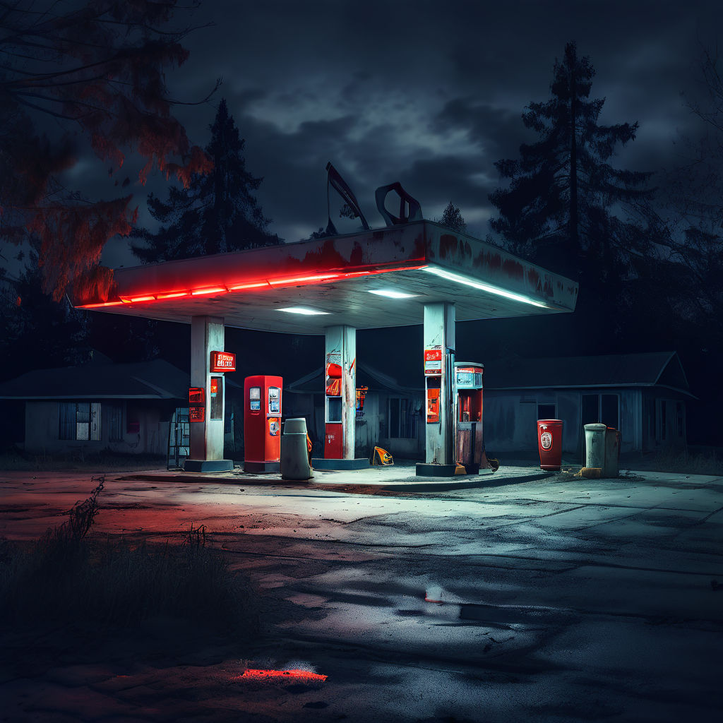 A haunted gas station by David Eden - Playground