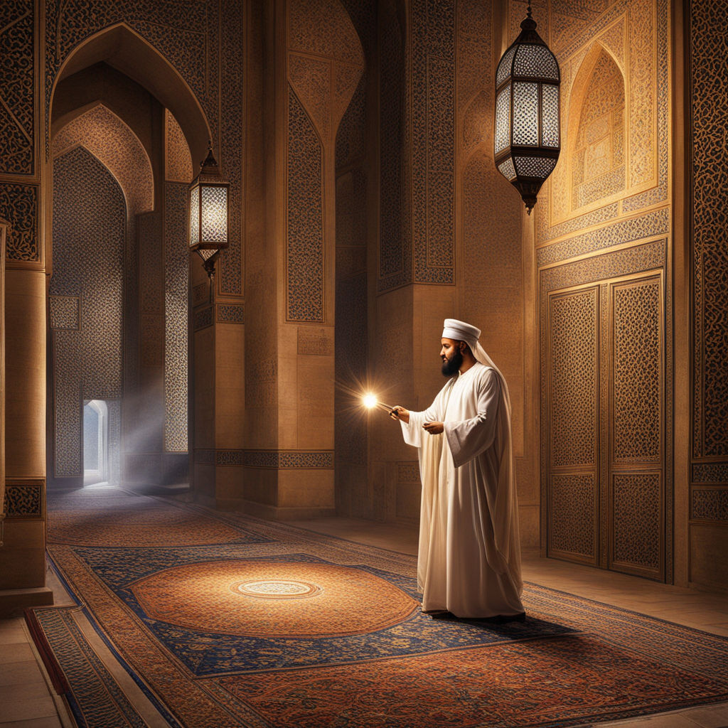 A realistic detailed and beautiful portrait of the caliph Om... by M A ...