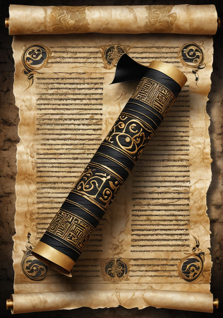 Ultra-realistic 4k digital painting of an ancient scroll unf... by Seth ...