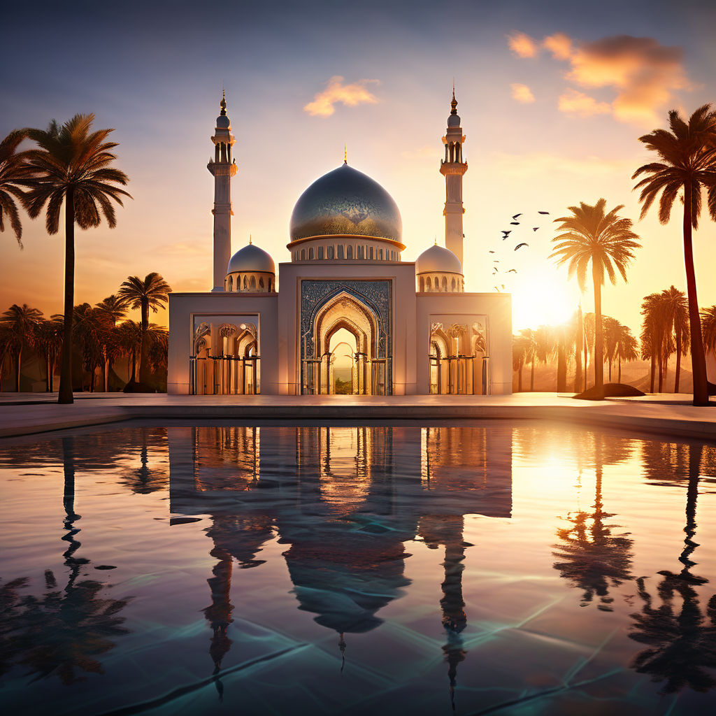 Mosque with a prominent dome by Jack Ali - Playground