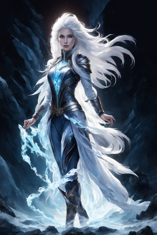 Woman with ice hair by Shadow Light - Playground