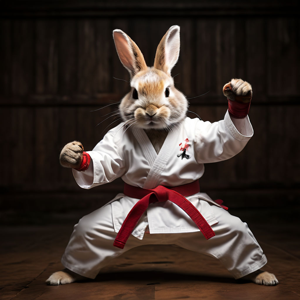 Karate bunny by Karolina Kakaziani (web/graphic/multimedia) - Playground