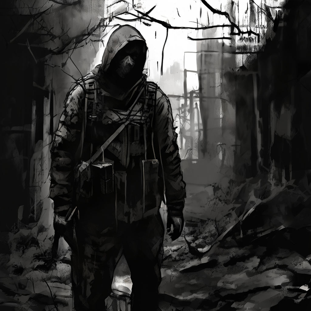 Sketch of a stalker character by Бомбалейло - Playground