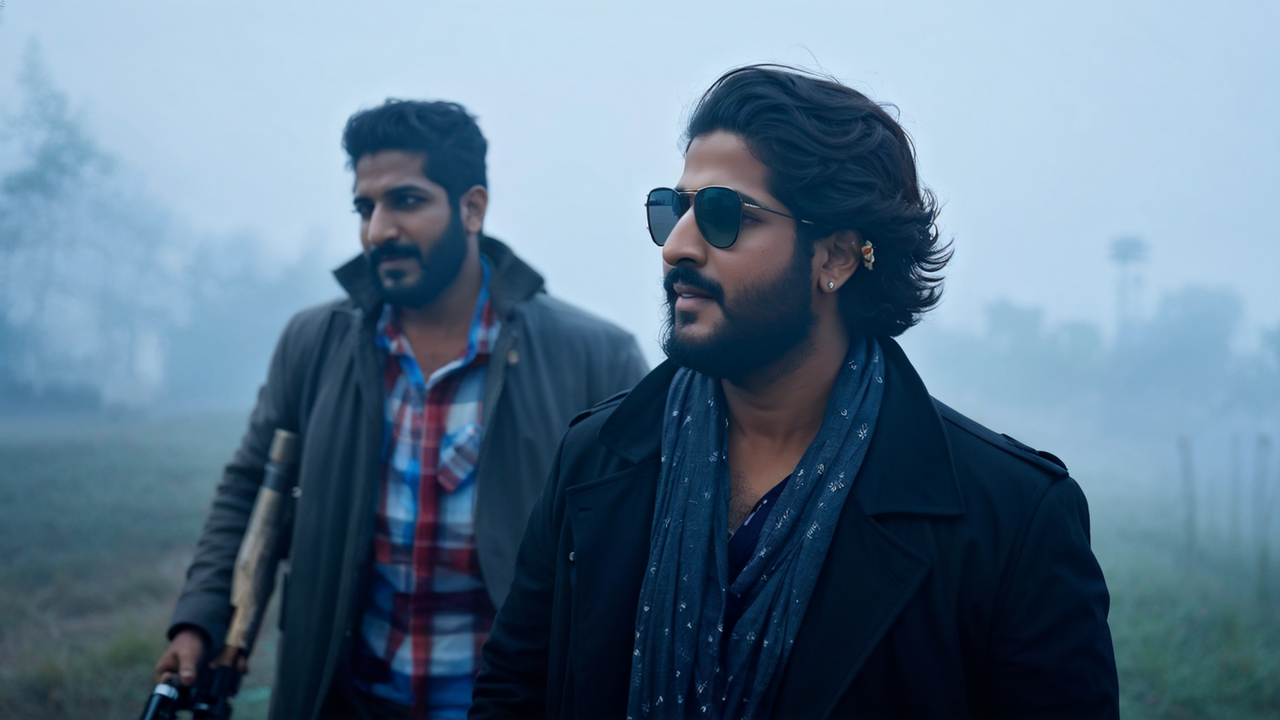 A Malayalam actor dulquer salman with beard and messy hair a... by ...