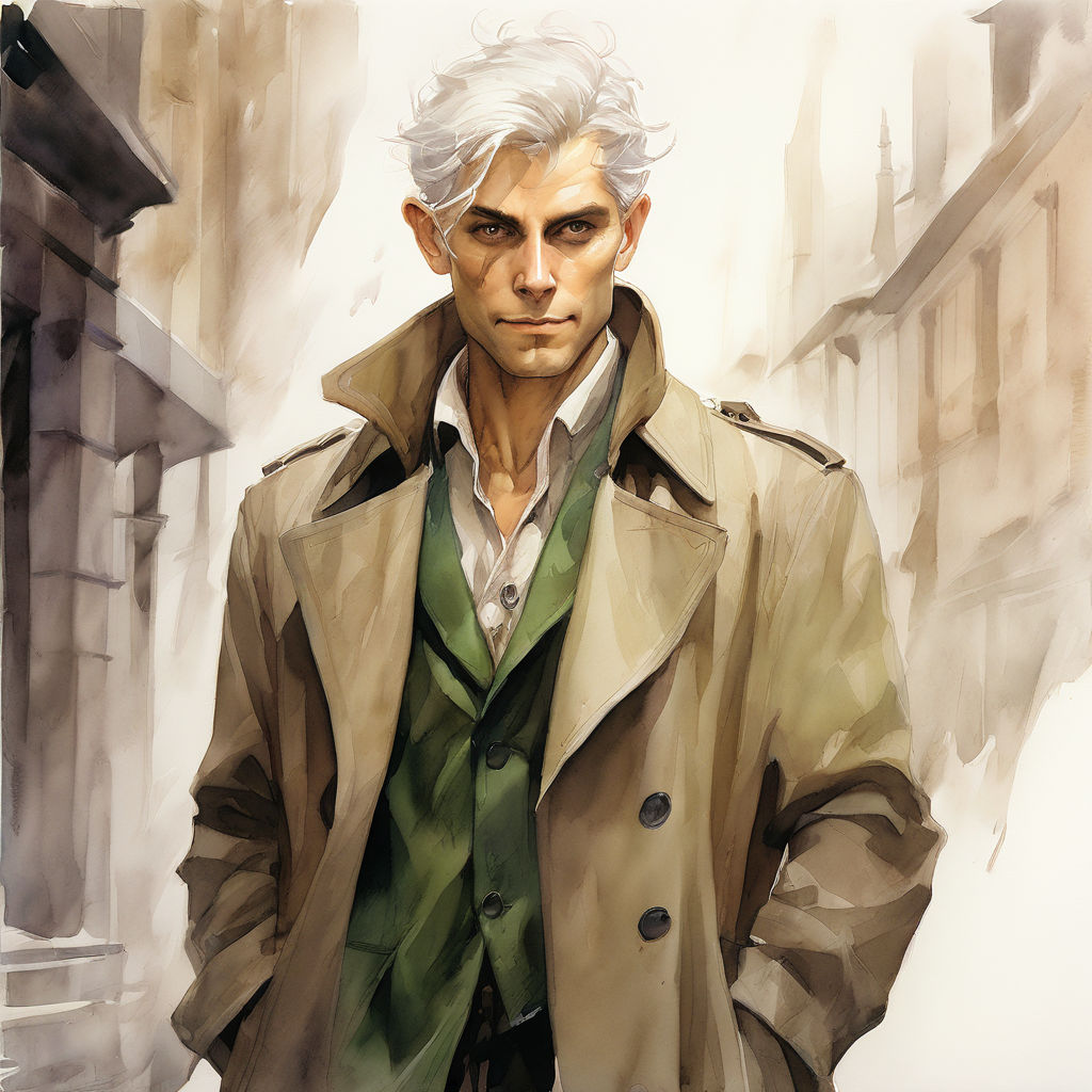Elf detective in watercolor style by Justin - Playground
