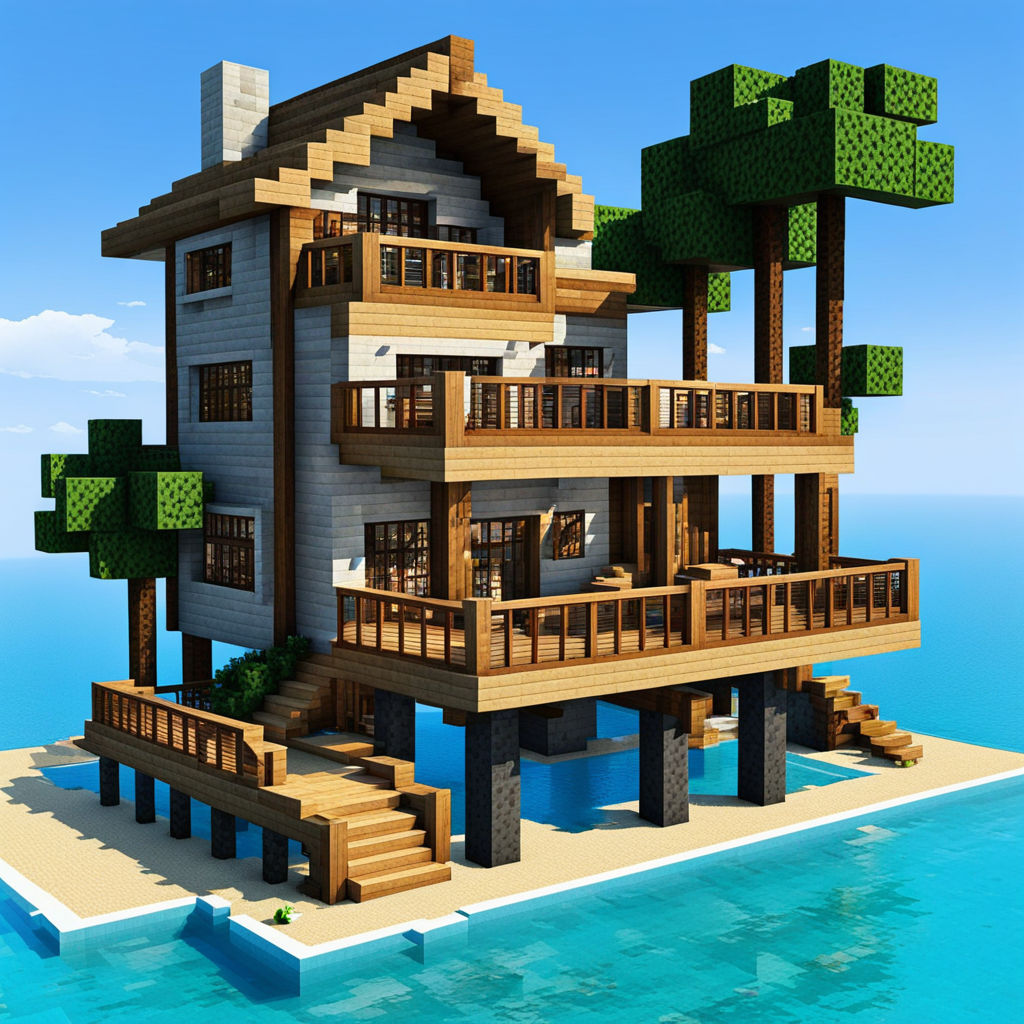 Cute Minecraft Beach House Design Ideas by King IG - Playground