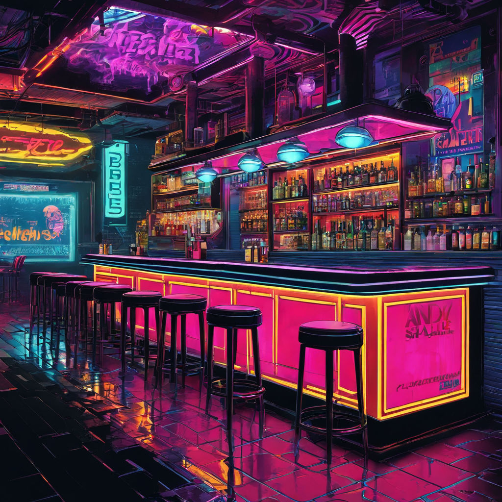 Cyberpunk street bar by Gentleman Gentle - Playground