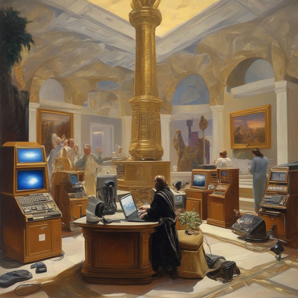 20th century hotel lobby by Austin Pollock - Playground