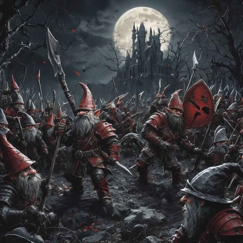 Evil graveyard gnomes armed with pickaxes and red black armo... by ...