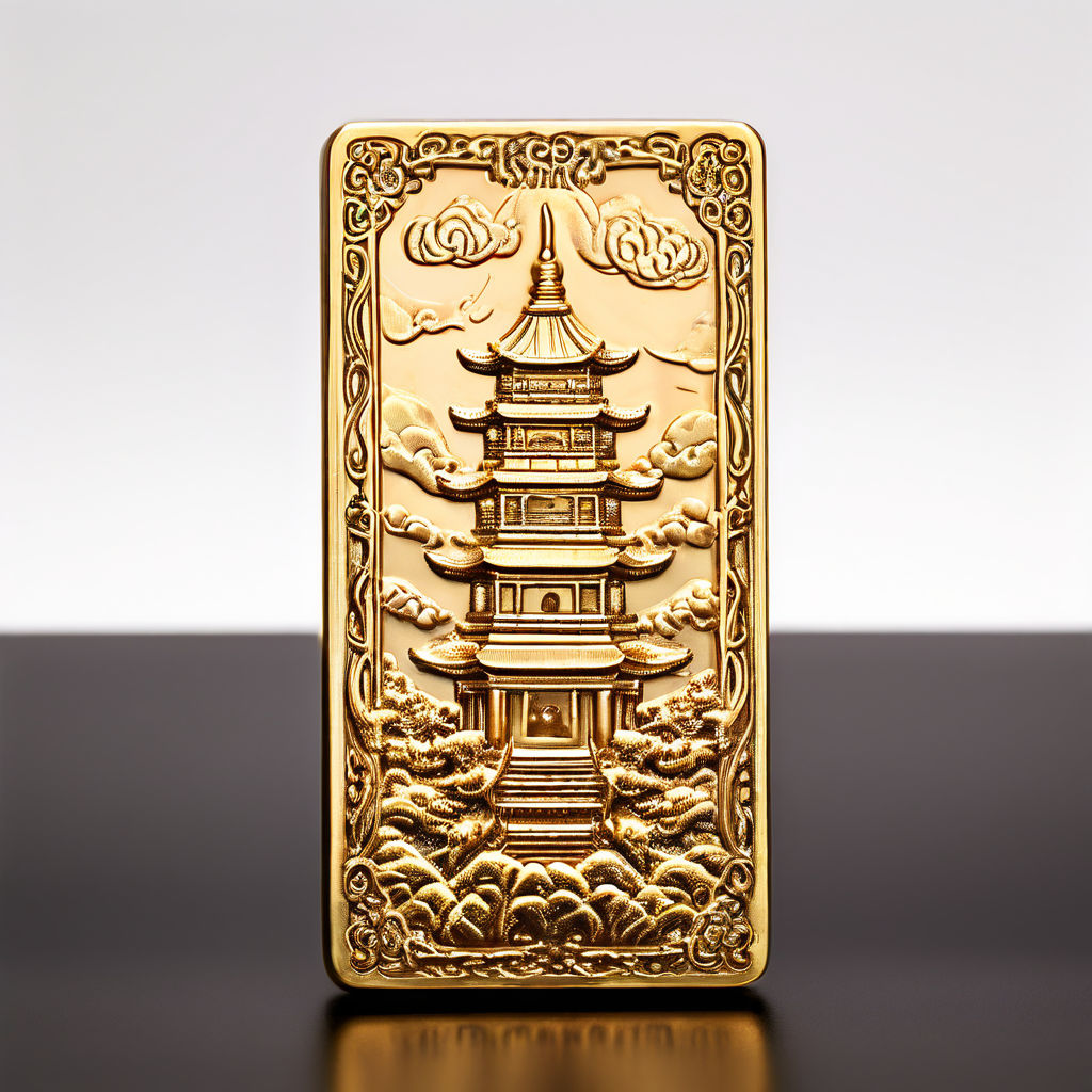 The image you’ve provided depicts a rectangular gold bar wit... by 심광선 ...