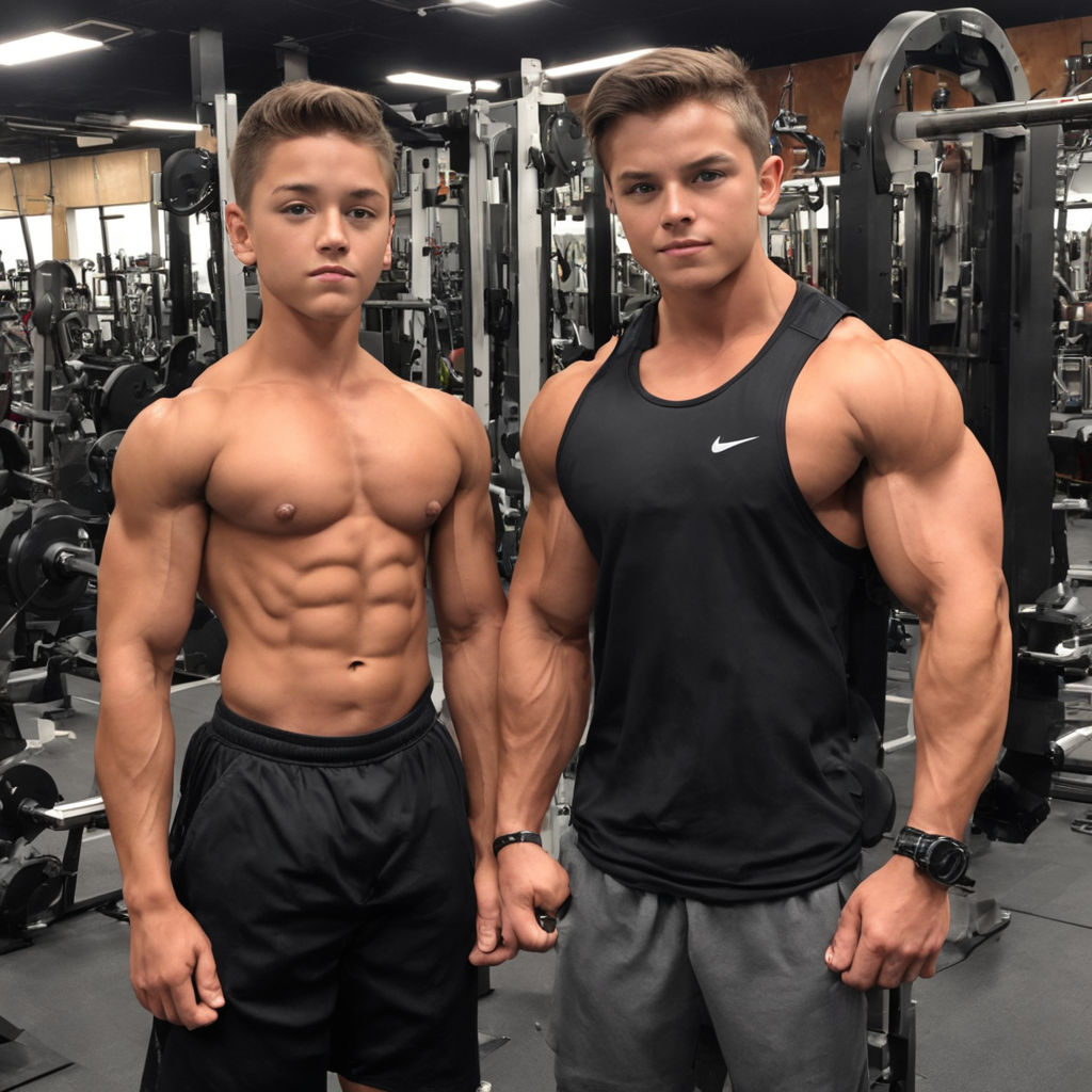 Boy 13 year old bodybuilder huge muscles by Kryslan Gomes - Playground