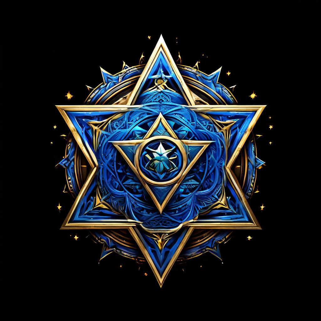 Draw the flag of israel with a pentagram in place of the sta... by Jean ...