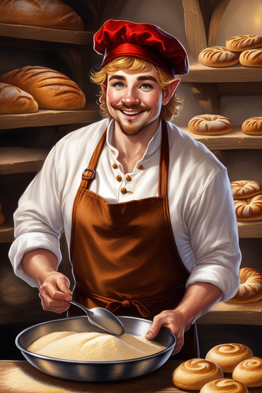 Male DND halfling baker by Oskari Mahlio - Playground