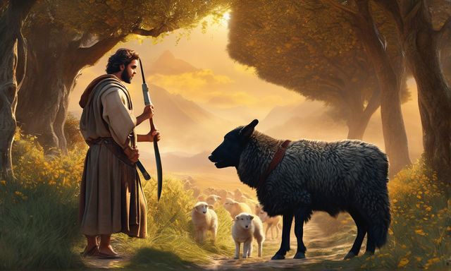 Create an image of a Young Shepherd of Biblical times by Juh do Carmo ...