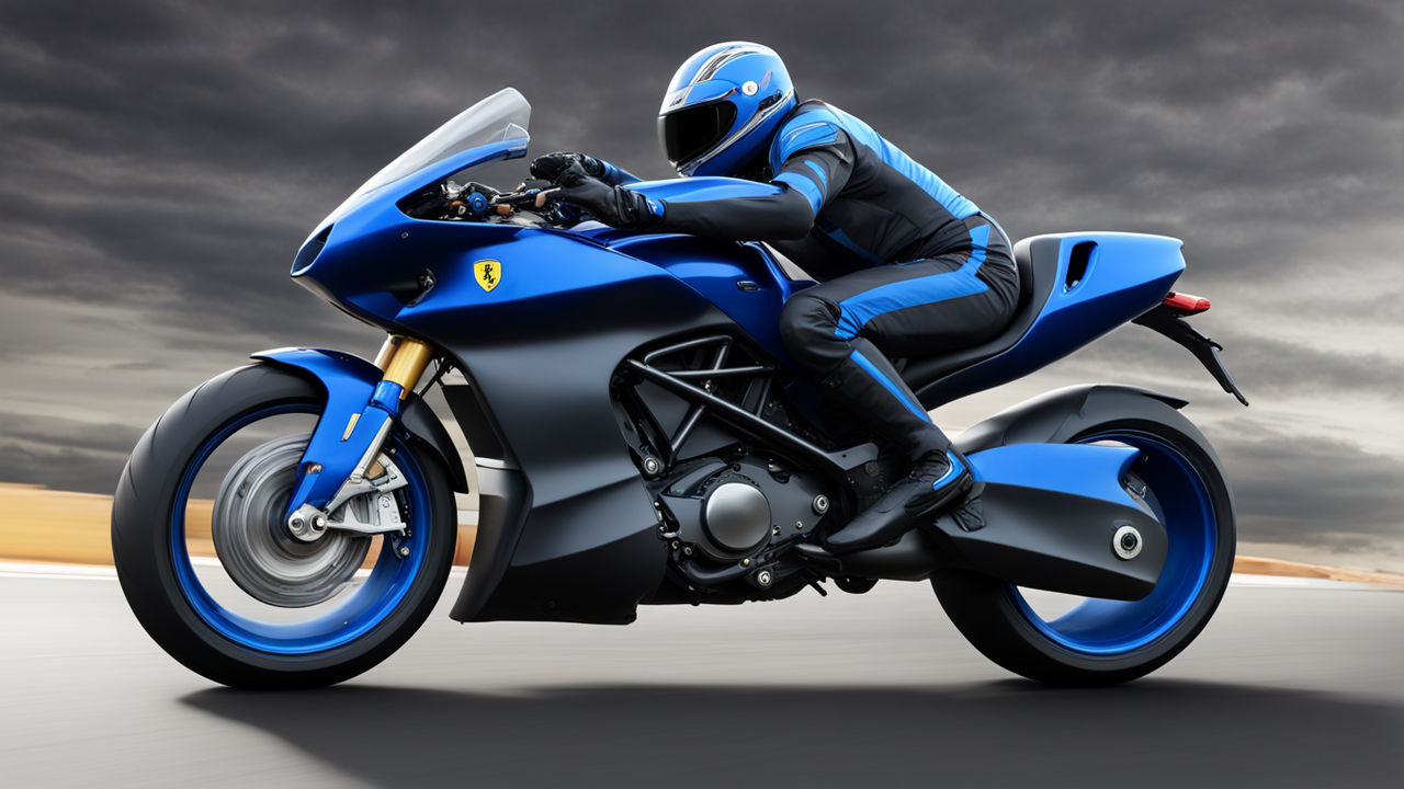 Create an image of the 2025 Ferrari Barracuda Motorbike corn... by ...
