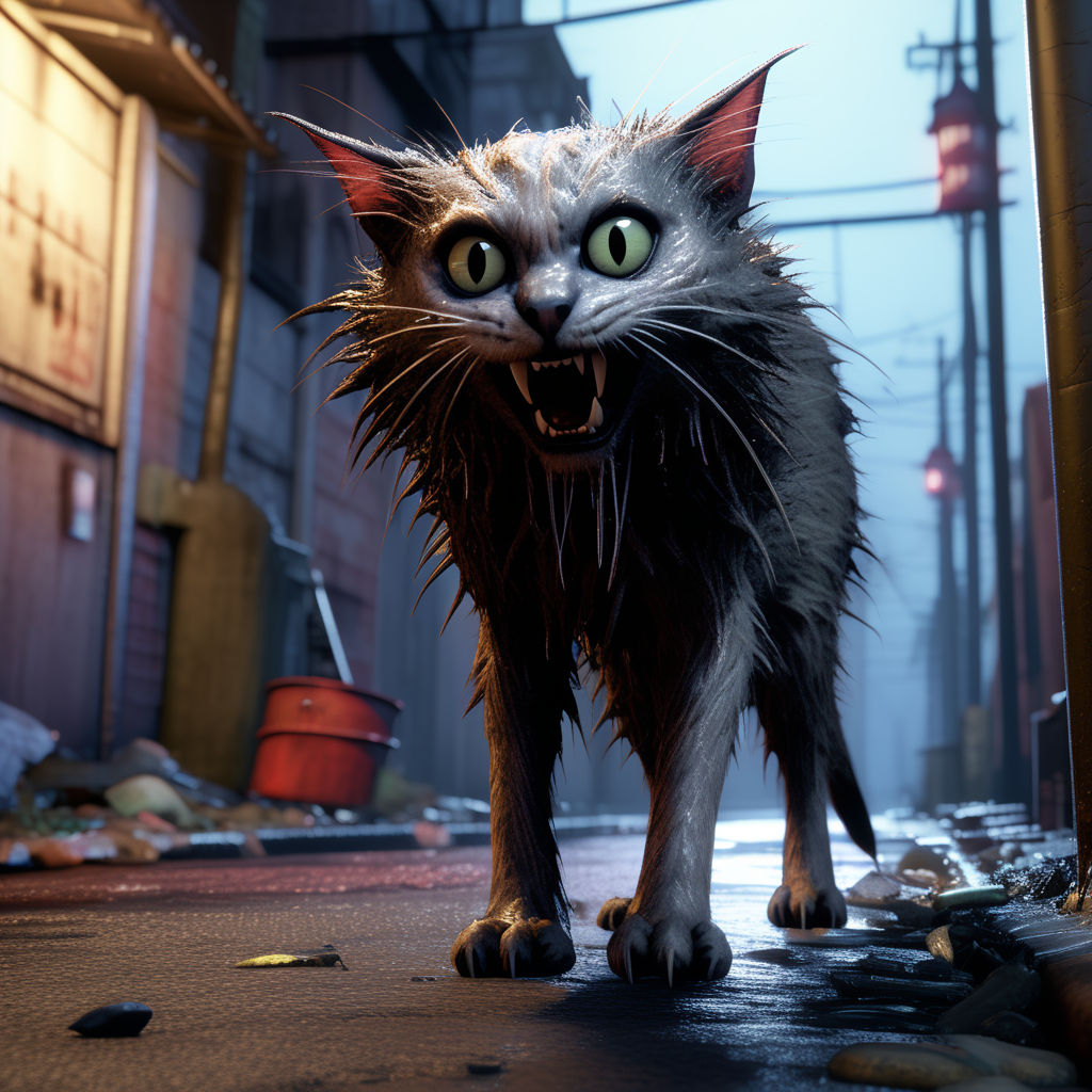 Menacing cat creature inspired by Junji Ito style by Adam Lumpkin ...