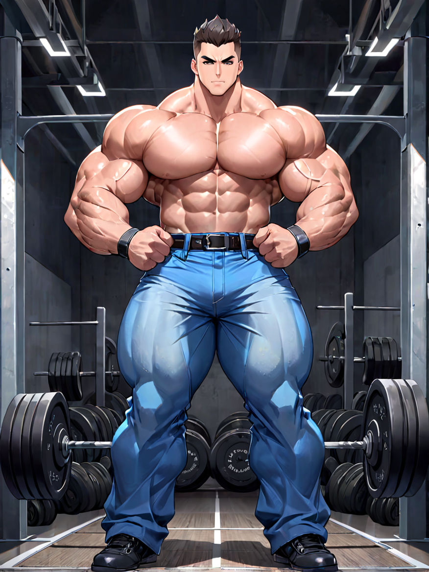 Very muscular hunk with huge arms and enormous pecs by VitalLacerda - Playground
