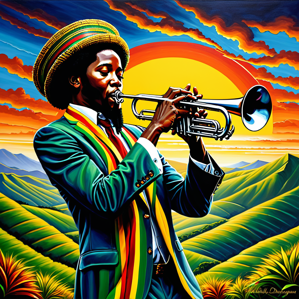Soulful reggae trumpet player by johnfromOz - Playground