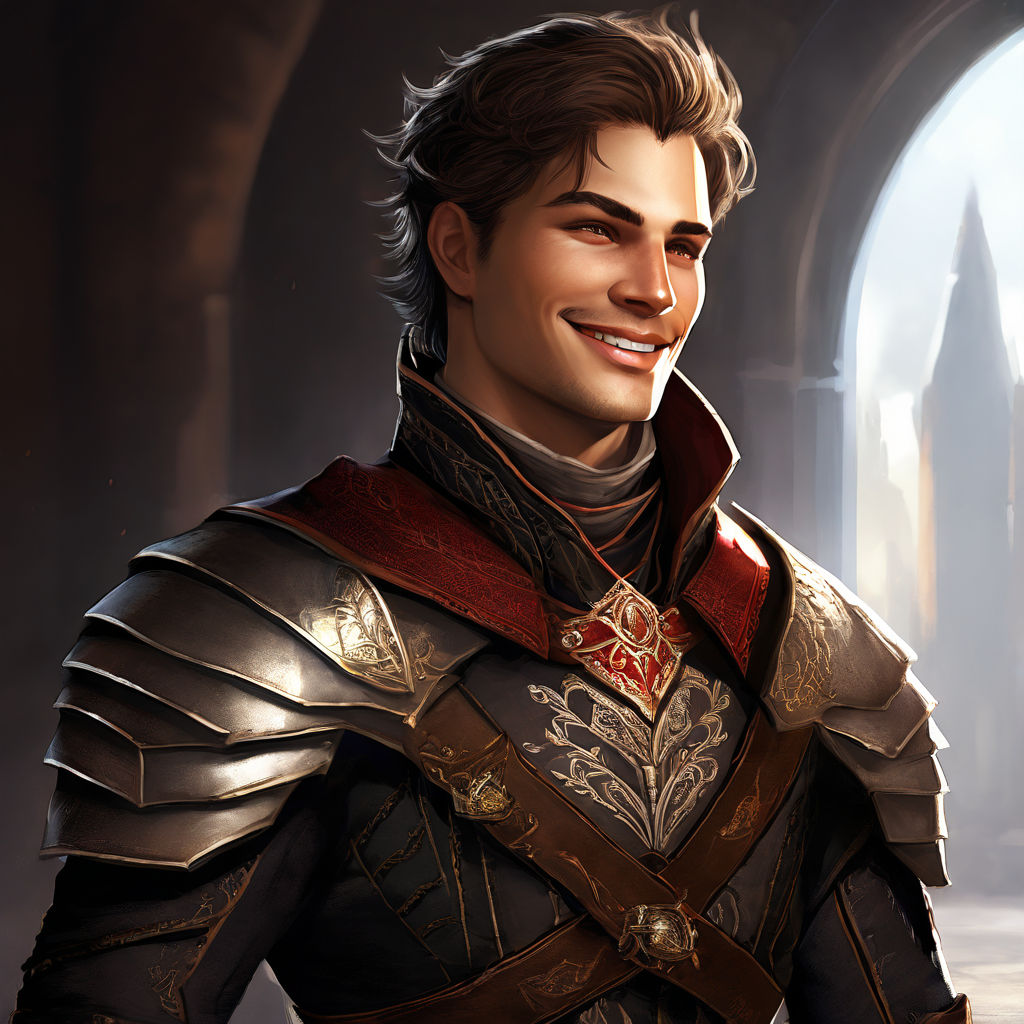 Young Templar RPG Dragon Age Handsome Happy Smiling by Javier Ramirez ...