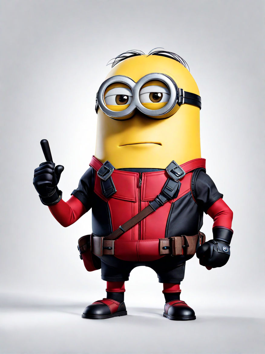 T pose sad Minion in Deadpool costume by Swopnil Deb Nath - Playground