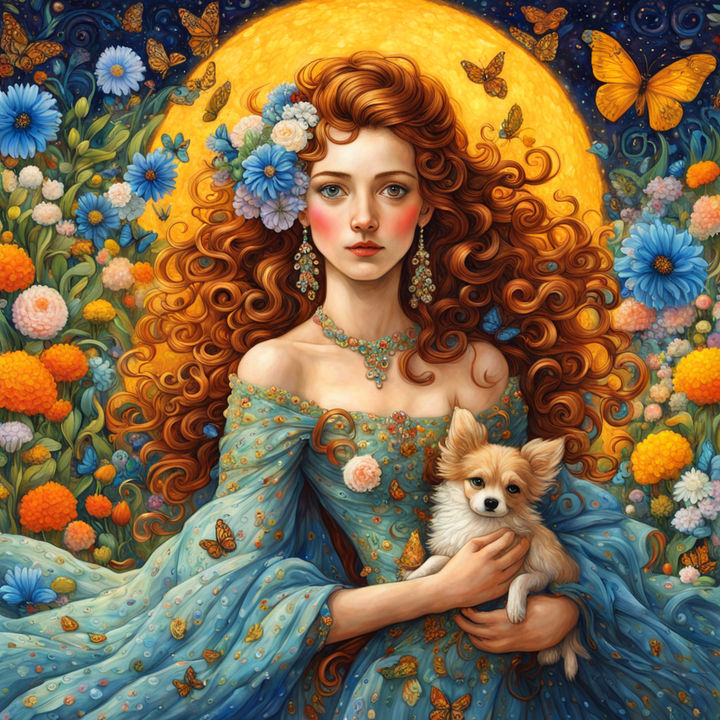 Create a stunning Gustav Klimt fantasy portrait featuring a ... by Joan ...