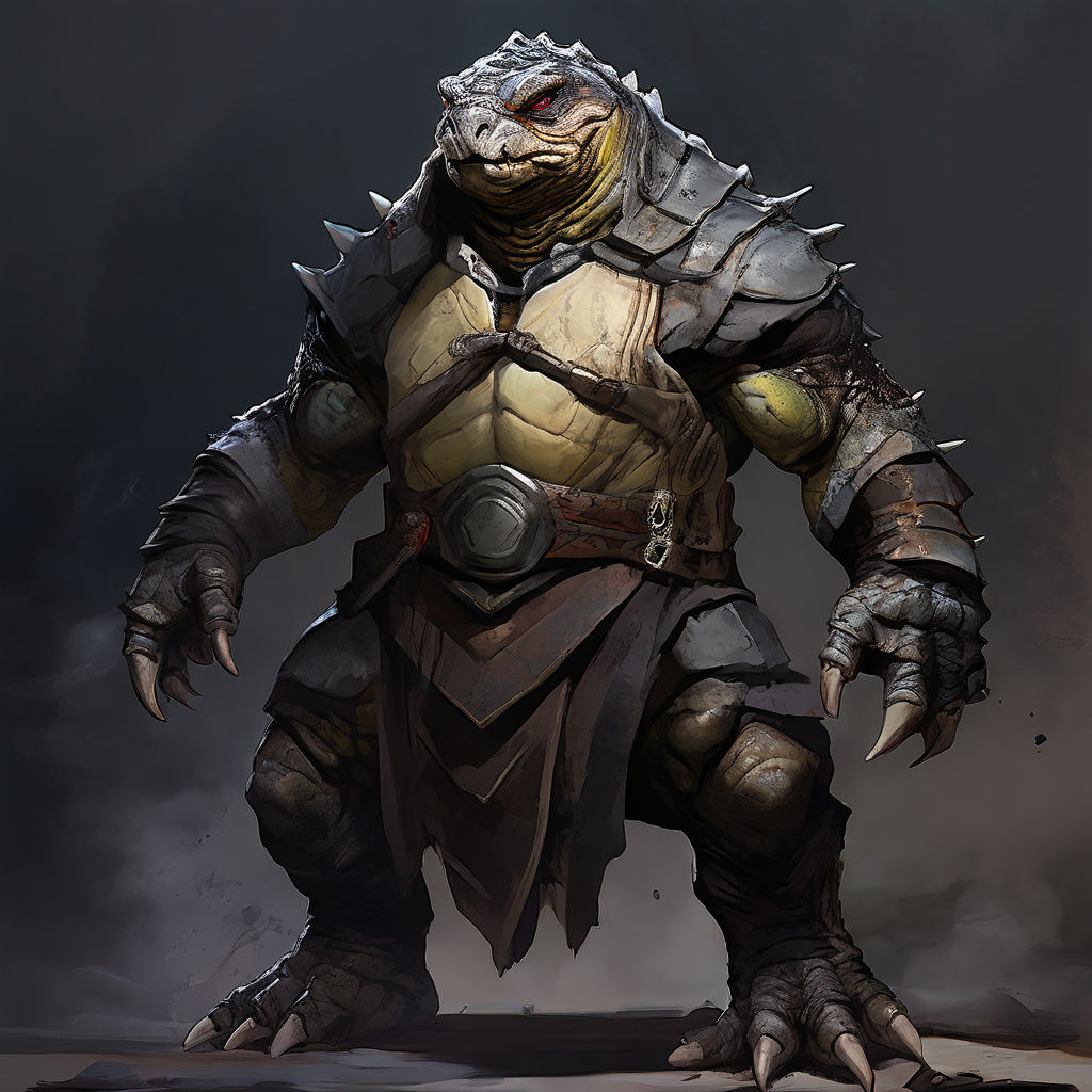 Detailed character design of a fantastical male tortle monk by Driakuna ...