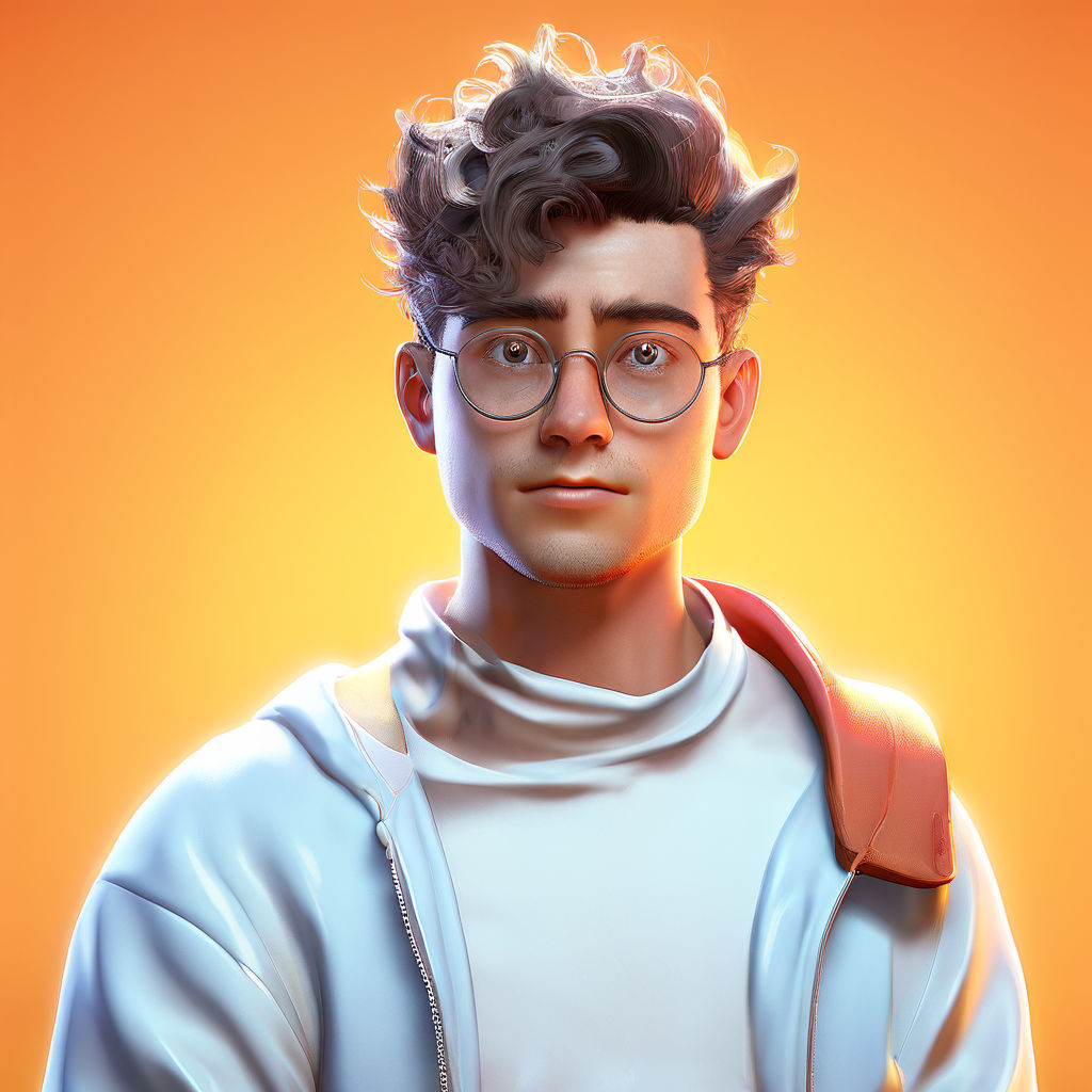 Character gradually transitioning from 2D to 3D-rendered by Light Green ...