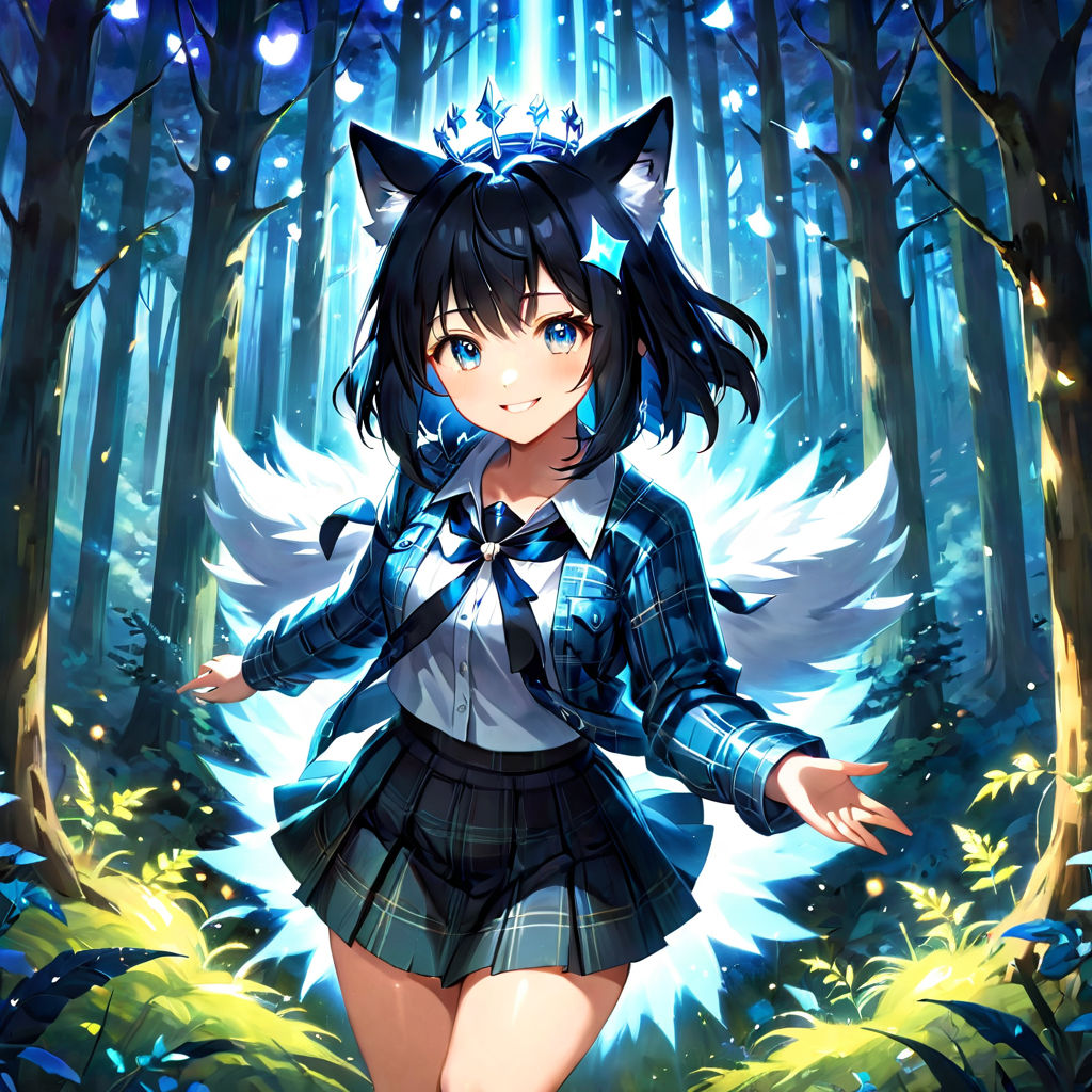 High angle view of an exuberant woman by 주작 - Playground