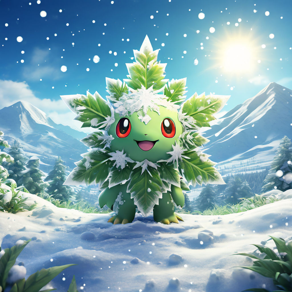 A surreal and whimsical scene featuring a unique Pokémon by Maanus Hass ...